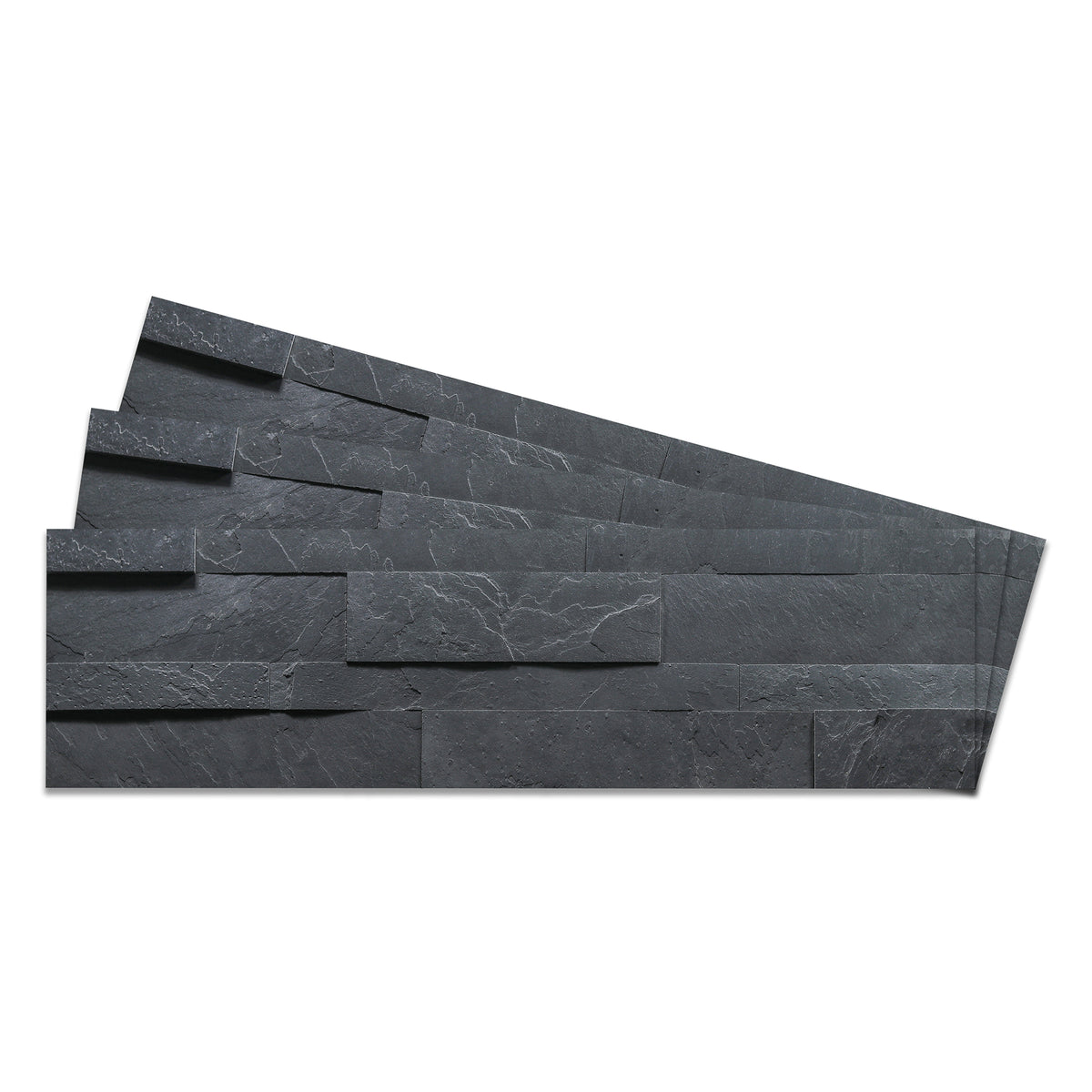 Shuttle Grey 3D Peel & Stick Self-Adhesive Real Stone Tiles | Stone ...